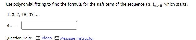 Solved Use polynomial fitting to find the formula for the | Chegg.com