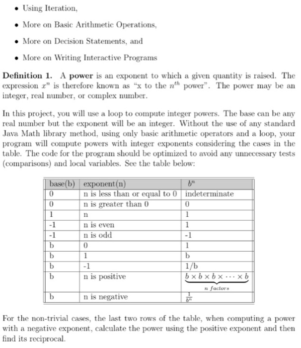 Solved Using Iteration, More on Basic Arithmetic Operations, | Chegg.com