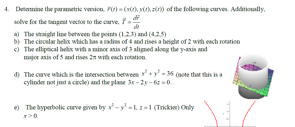 Solved 4. Determine the parametric version, F(t) = (x(t), | Chegg.com