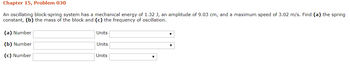 Solved Chapter 15, Problem 030 An oscillating block-spring | Chegg.com