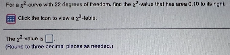 Solved For a x2-curve with 22 degrees of freedom, find the | Chegg.com