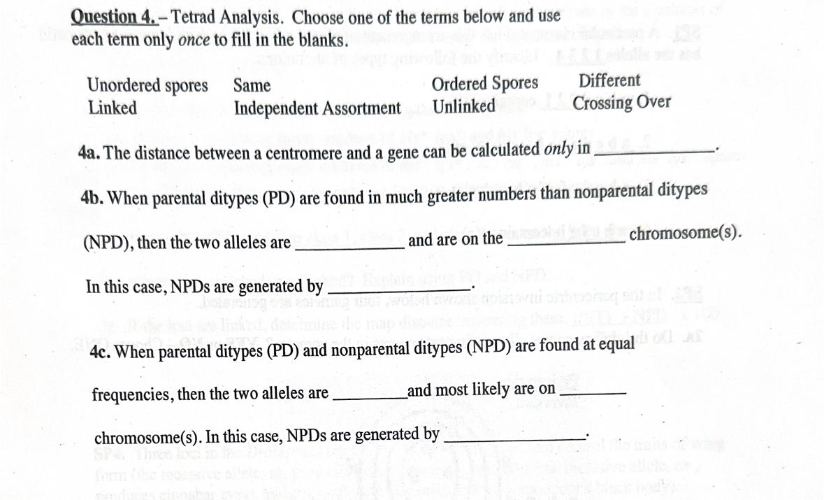 Solved Question 4. - Tetrad Analysis. Choose one of the | Chegg.com