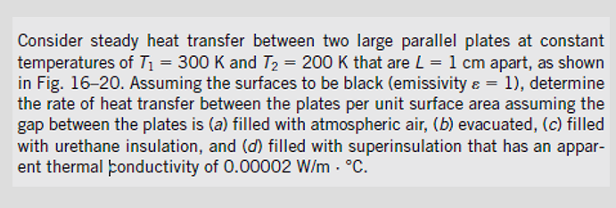 Solved Consider steady heat transfer between two large | Chegg.com