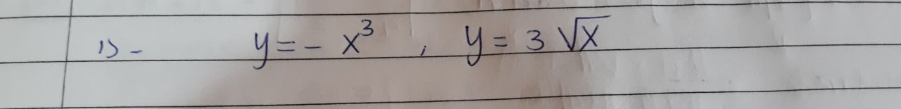 Solved - y = x3 , Y = 3 VX | Chegg.com
