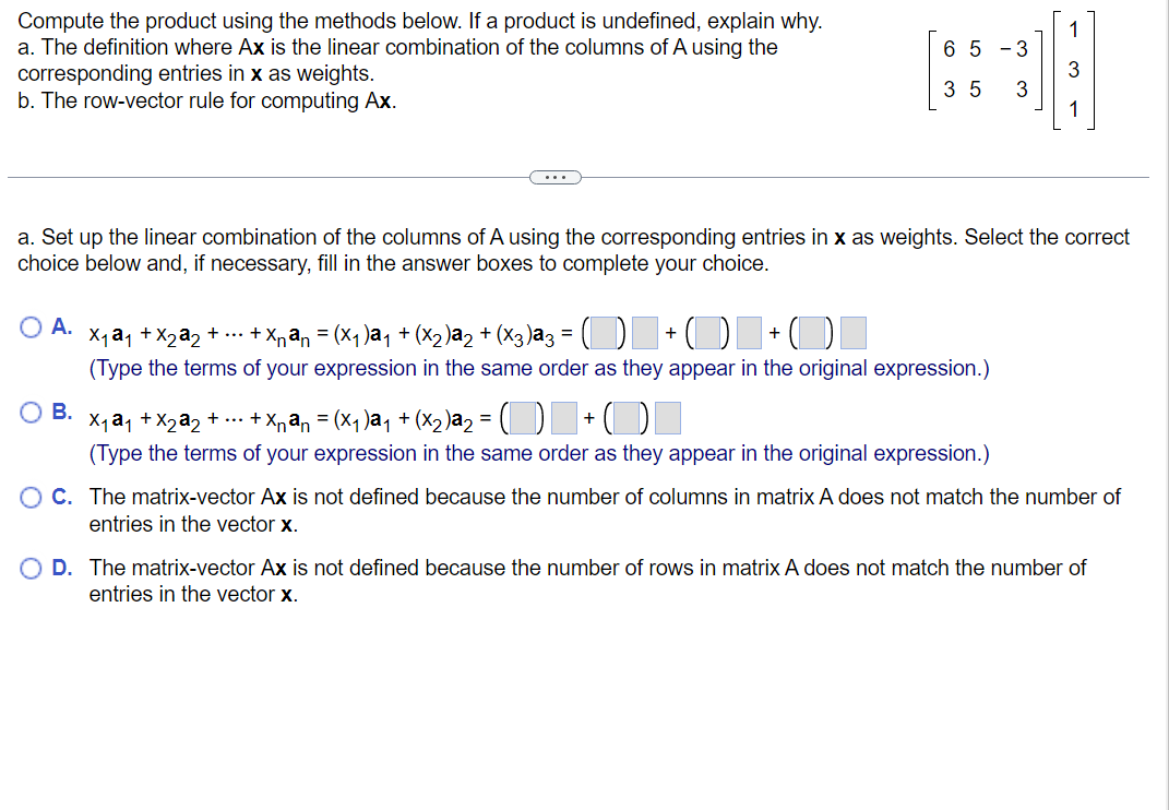 Solved Compute the product using the methods below. If a | Chegg.com