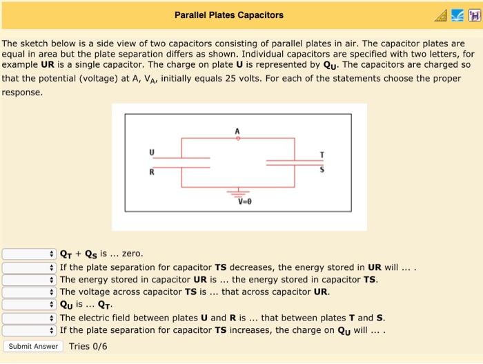 Solved Parallel Plates Capacitors The sketch below is a side | Chegg.com