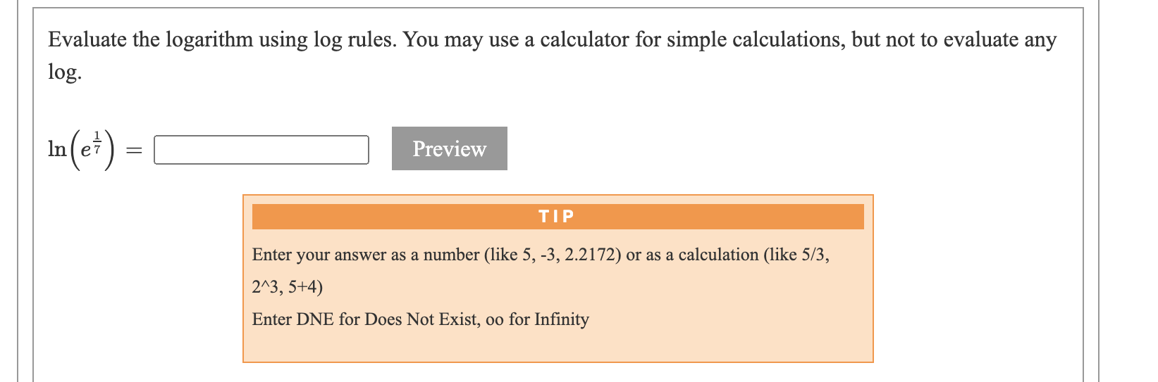 Solved Evaluate the logarithm using log rules. You may use a | Chegg.com