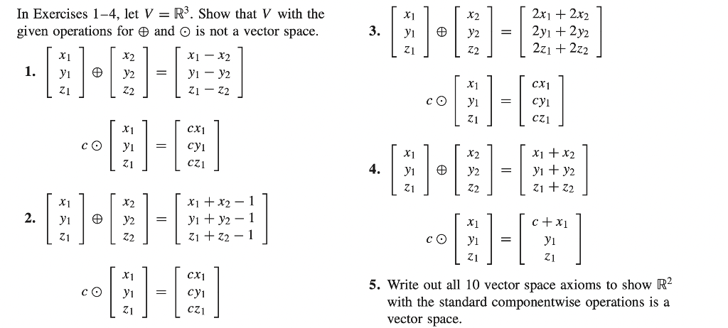 Solved In Exercises 17–24, write the vector equation as an | Chegg.com