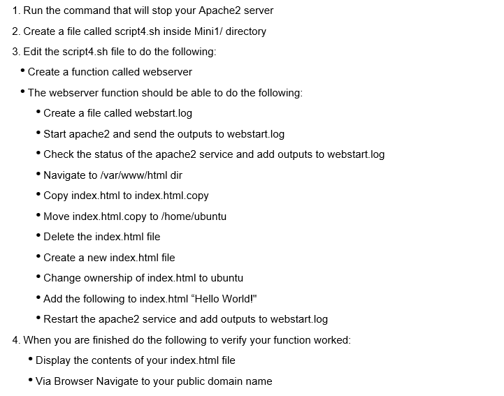 Solved 1. In the Minis directory create a file called | Chegg.com