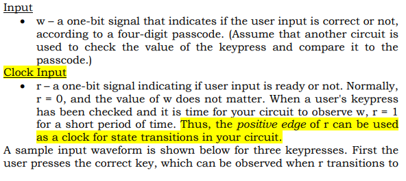 Input • W-a one-bit signal that indicates if the user | Chegg.com