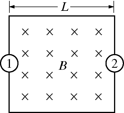 Solved A square conducting loop of side L contains two | Chegg.com