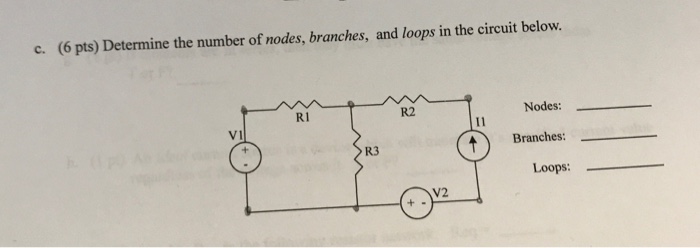 Solved Determine the number of nodes, branches, and loops in | Chegg.com