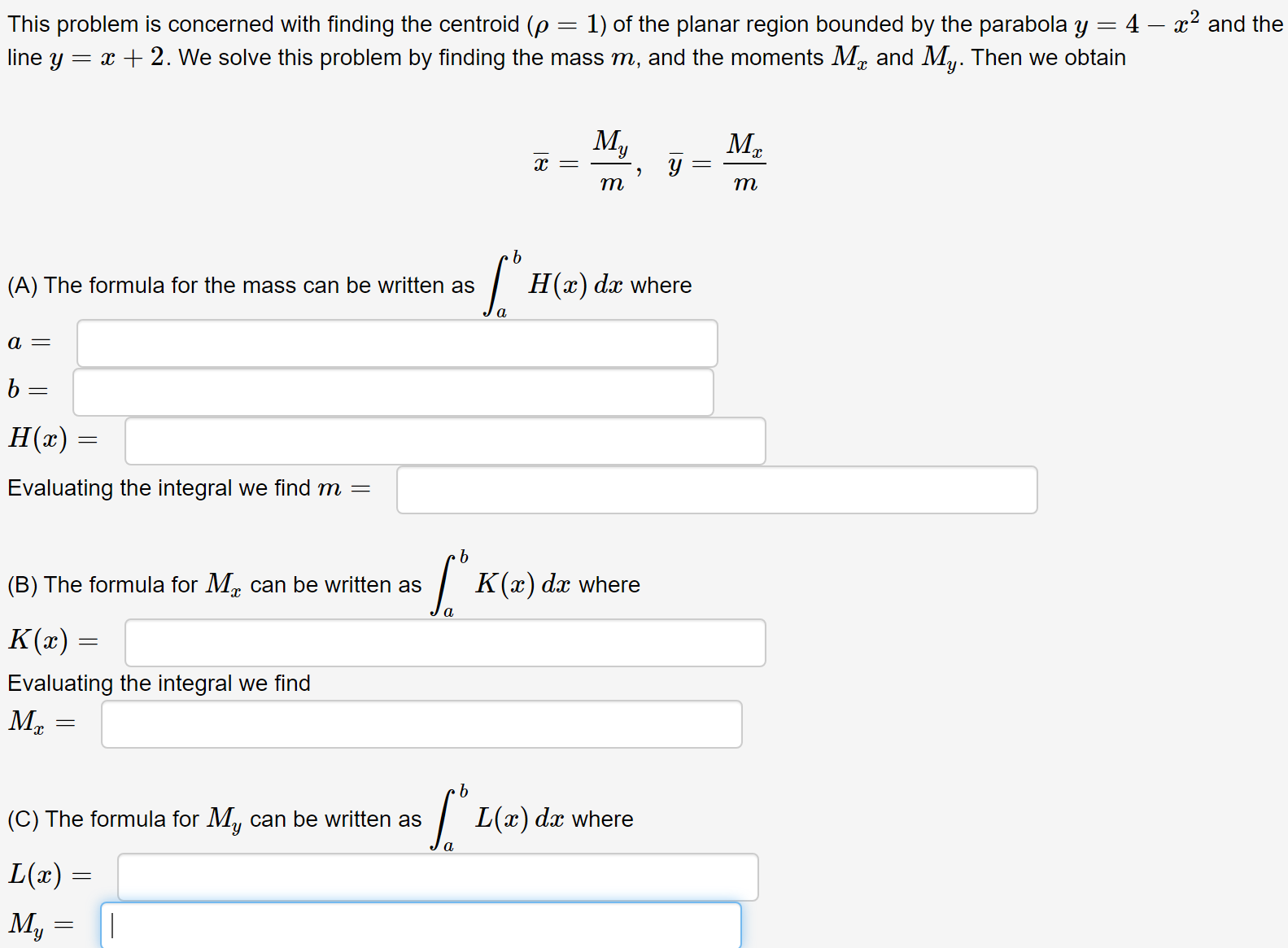 Solved This problem is concerned with finding the centroid | Chegg.com