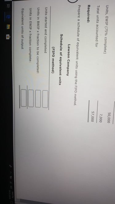 Solved (Appendix 6A) First-In, First-Out Method; Equivalent | Chegg.com