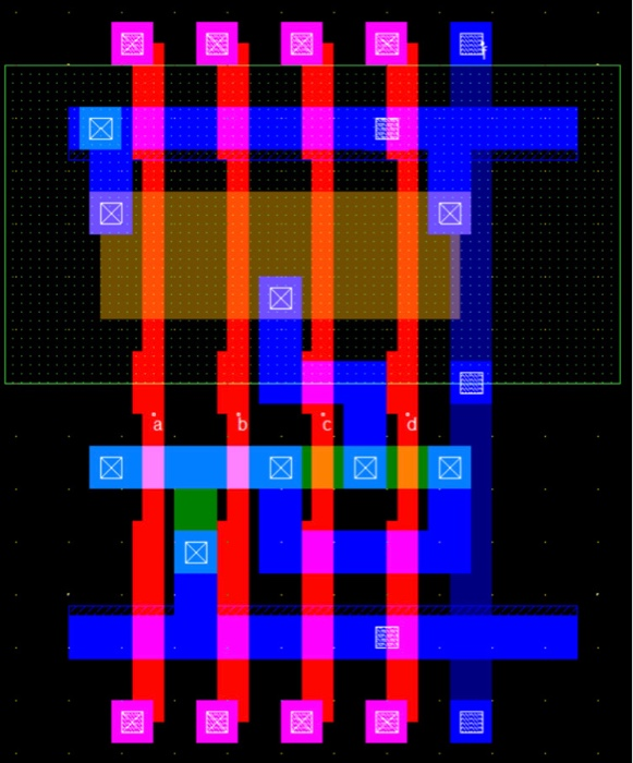 Solved From the Microwind layout, draw a full coloured stick | Chegg.com