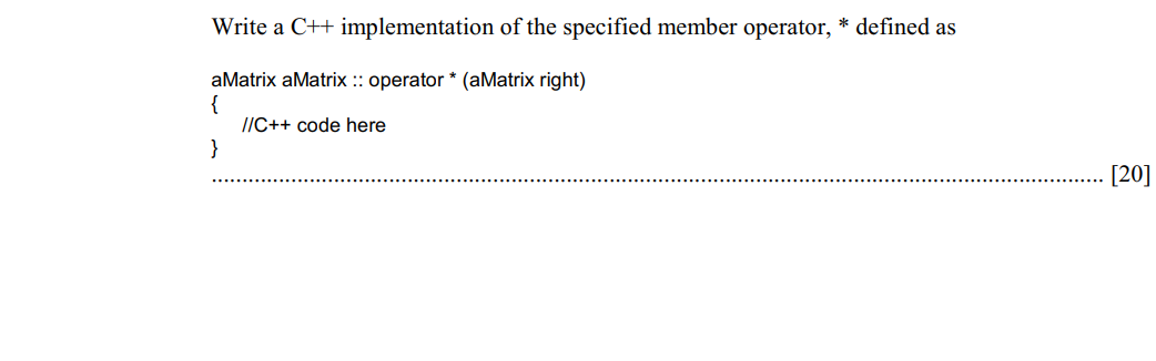 Solved Write a C++ implementation of the specified member | Chegg.com