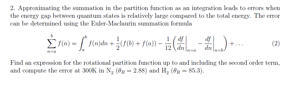 2. Approximating the summation in the partition | Chegg.com