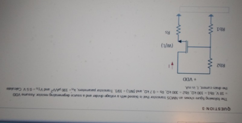 Solved QUESTION 3 The following figure shows an MOS | Chegg.com