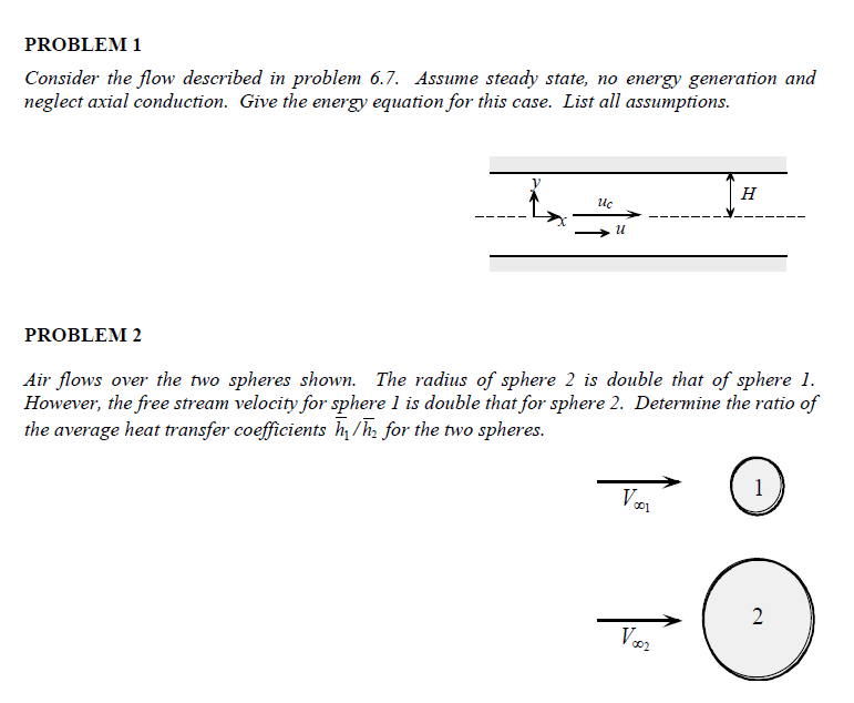 Solved PROBLEM 1 Consider the flow described in problem 6.7. | Chegg.com