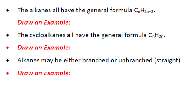 Solved - The alkanes all have the general formula CnH2n+2. | Chegg.com