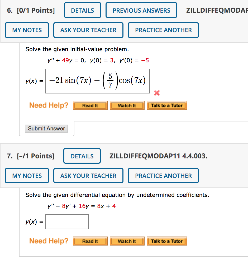 Solved 6. [0/1 Points] DETAILS PREVIOUS ANSWERS | Chegg.com