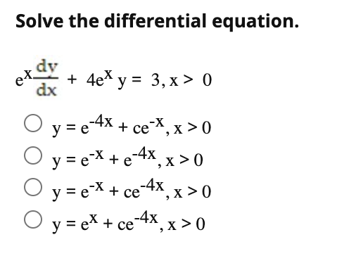 Solved Solve the differential equation. | Chegg.com