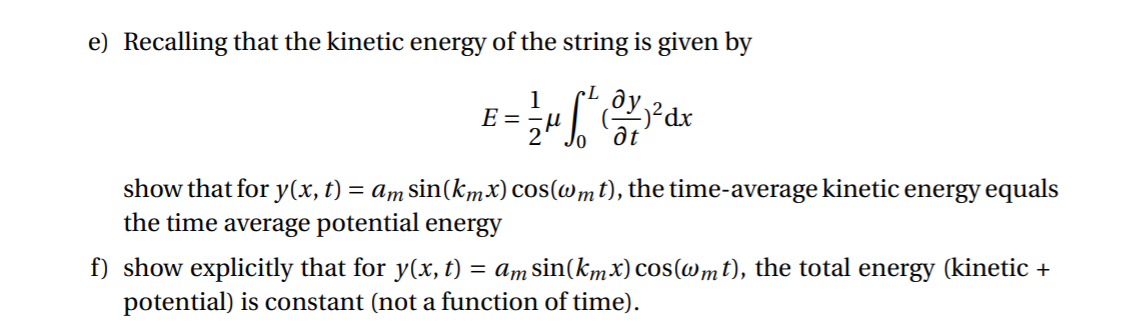 Solved 3. Potential energy of a stretched string In lecture, | Chegg.com