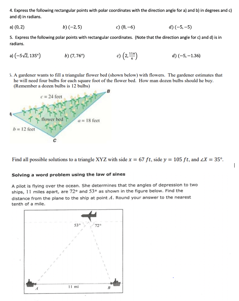 Solved 4. Express the following rectangular points with | Chegg.com