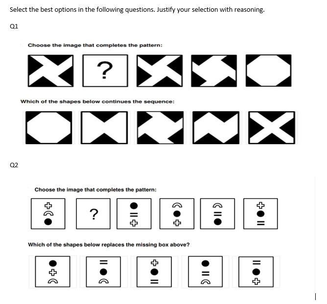Solved Select the best options in the following questions. | Chegg.com
