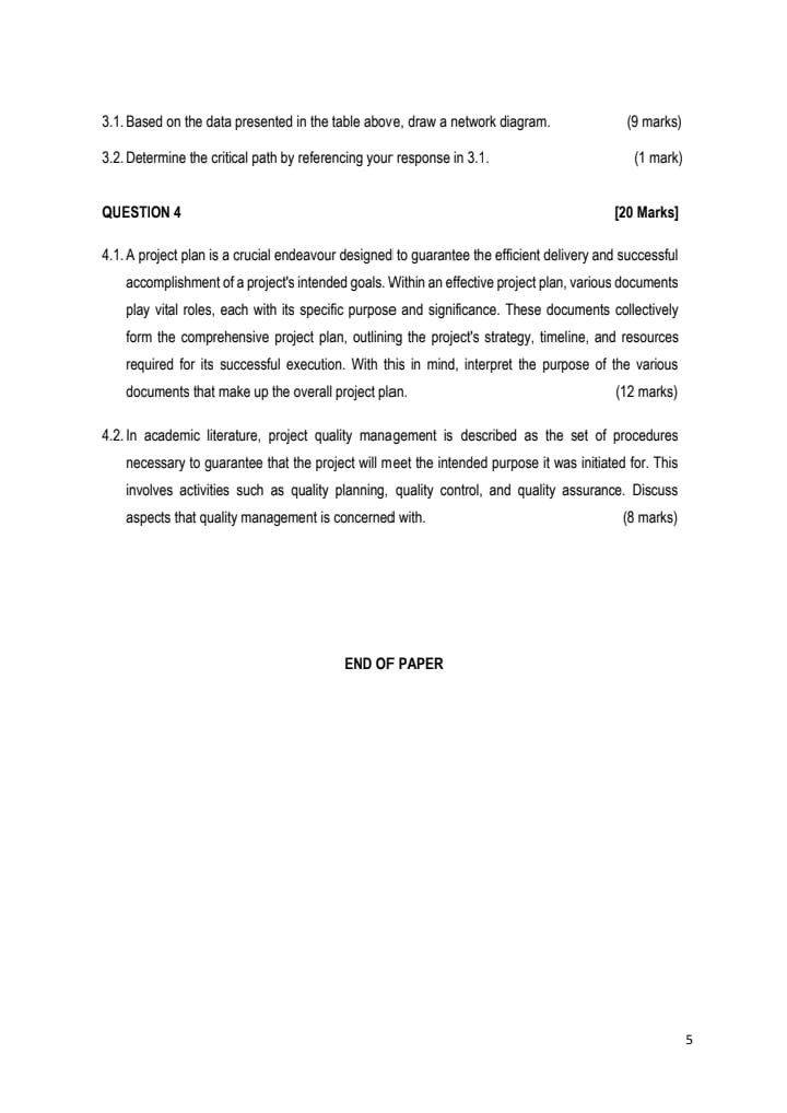 Solved SECTION B: Short Questions QUESTION 2 [20 Marks] The | Chegg.com
