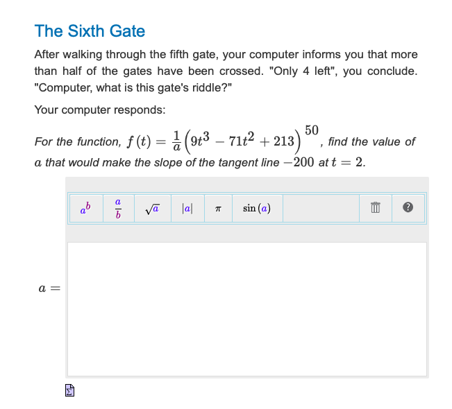 Solved The Sixth Gate After walking through the fifth gate, | Chegg.com