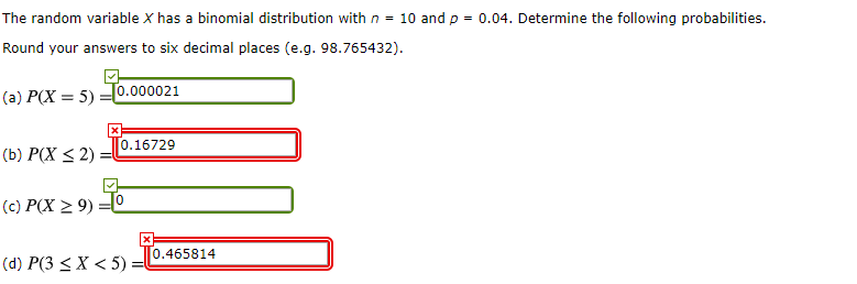 Solved The random variable X has a binomial distribution | Chegg.com
