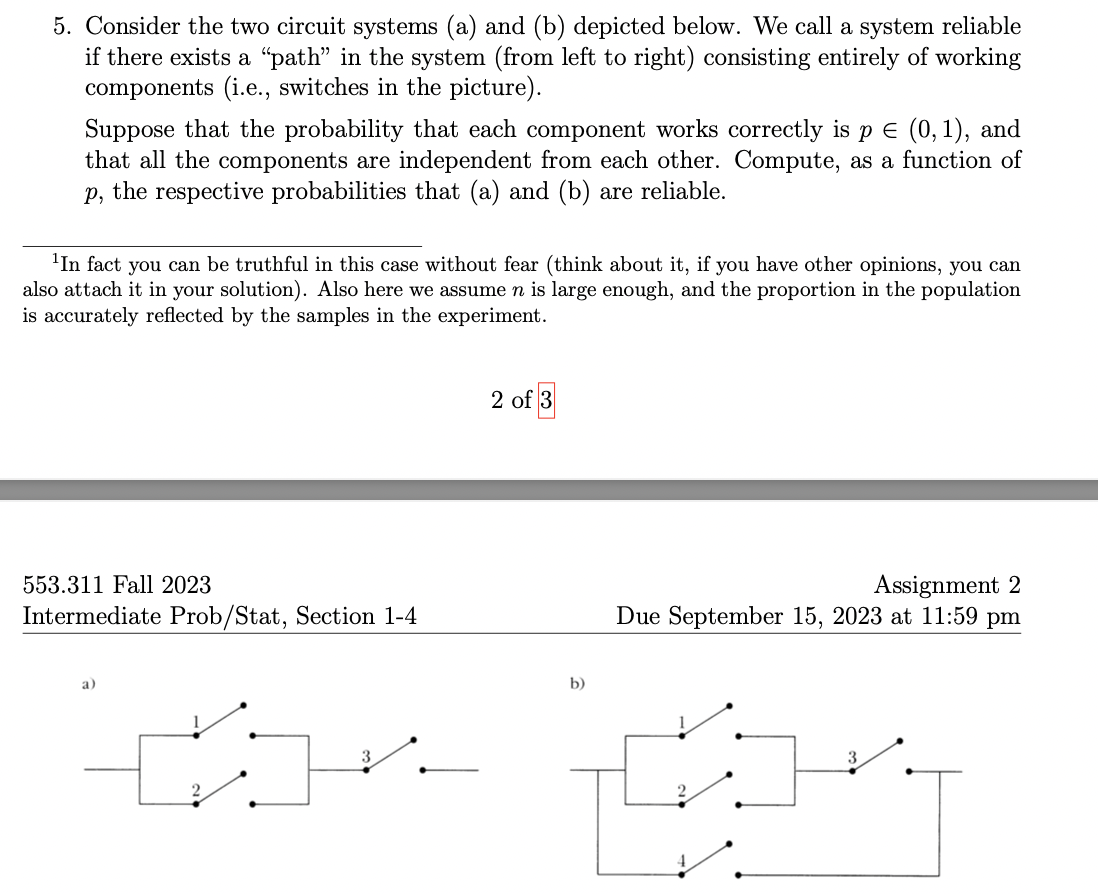 5. Consider the two circuit systems (a) and (b) | Chegg.com