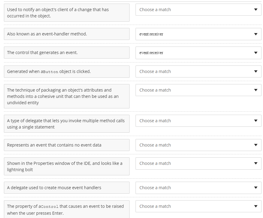 Solved The technique of packaging an object's attributes and | Chegg.com