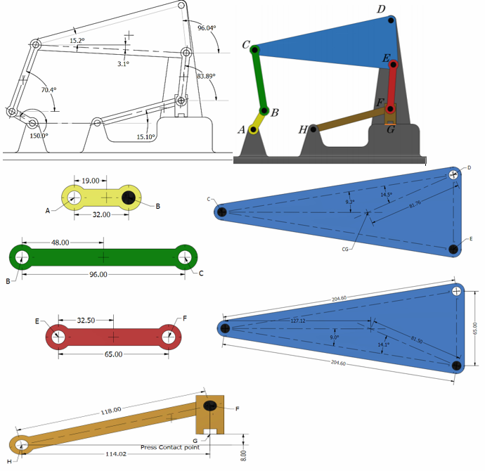 A simple press machine is created using a six | Chegg.com