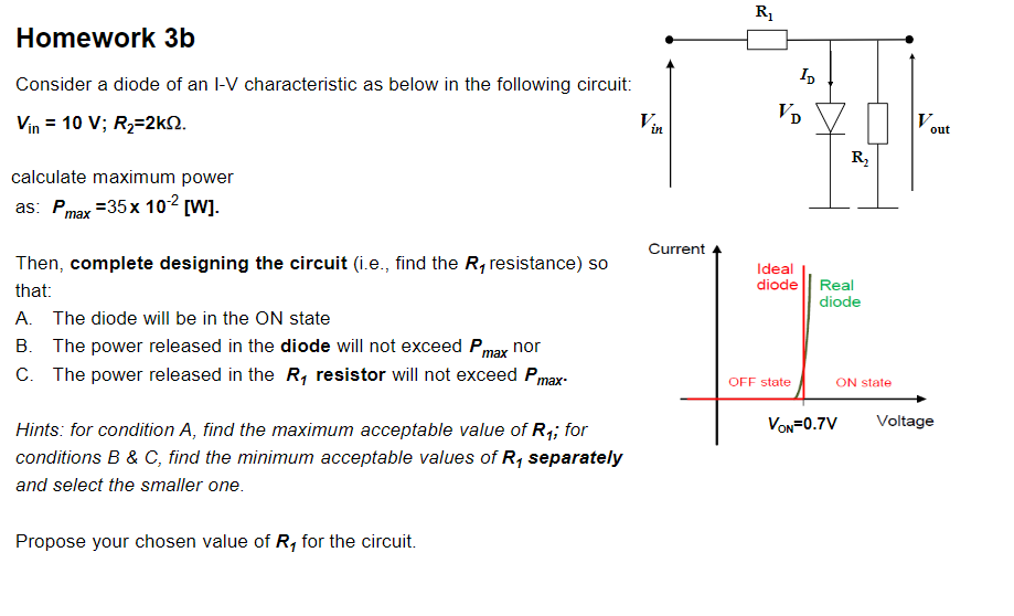 Solved Vin =10 V;R2=2kΩ calculate maximum power as: | Chegg.com