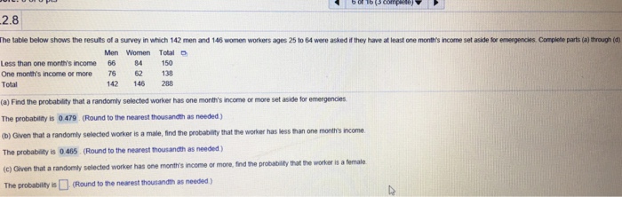 Solved The table below shows the results of a survey in | Chegg.com