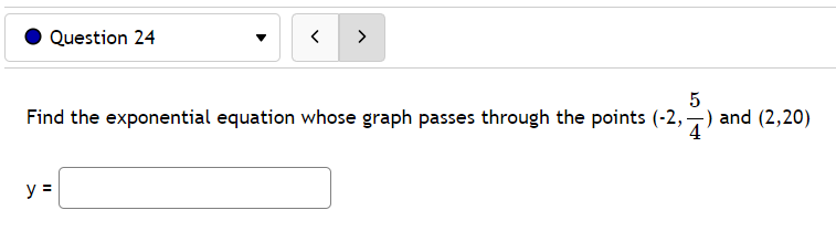 Solved Find the exponential equation whose graph passes | Chegg.com