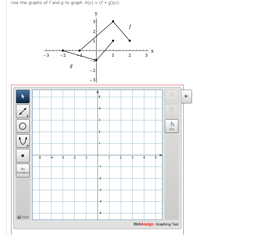 Solved Use the graphs of f and g to graph h(x) = (f + g)(x) | Chegg.com