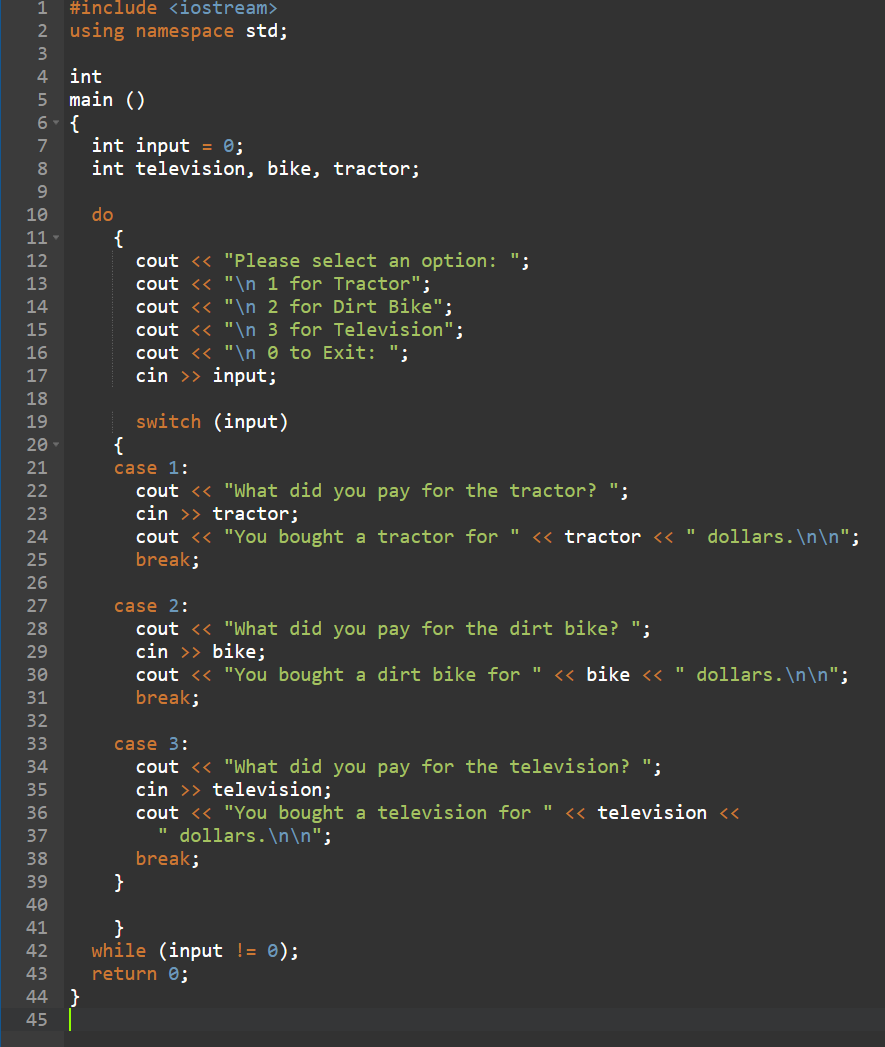 Solved C++ Using the program shown below include a function | Chegg.com