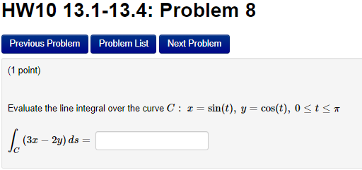 Solved HW10 13.1-13.4: Problem 7 Previous Problem Problem | Chegg.com