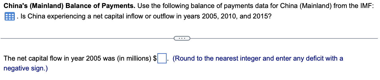 Data table (Click on the icon to import the table | Chegg.com