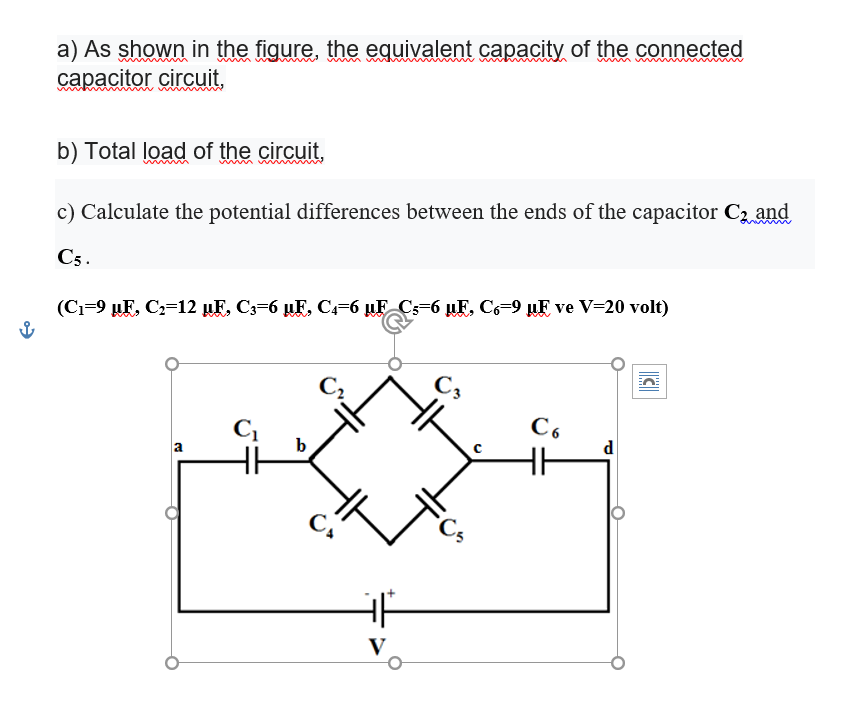 Solved a) As shown in the figure, the equivalent capacity of | Chegg.com