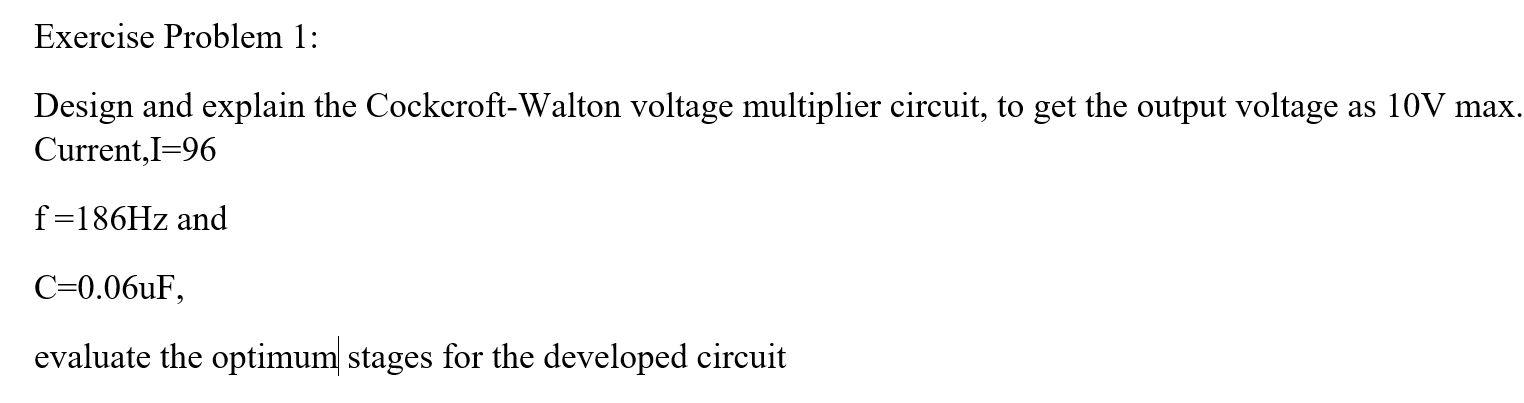Exercise Problem 1: Design and explain the | Chegg.com