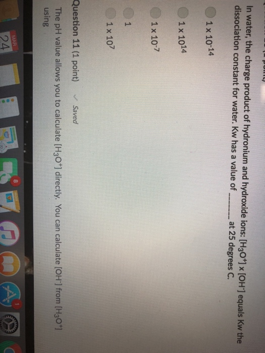 Solved In water, the charge product of hydronium and | Chegg.com