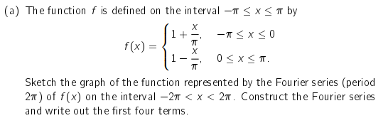 (a) The function f is defined on the interval - | Chegg.com