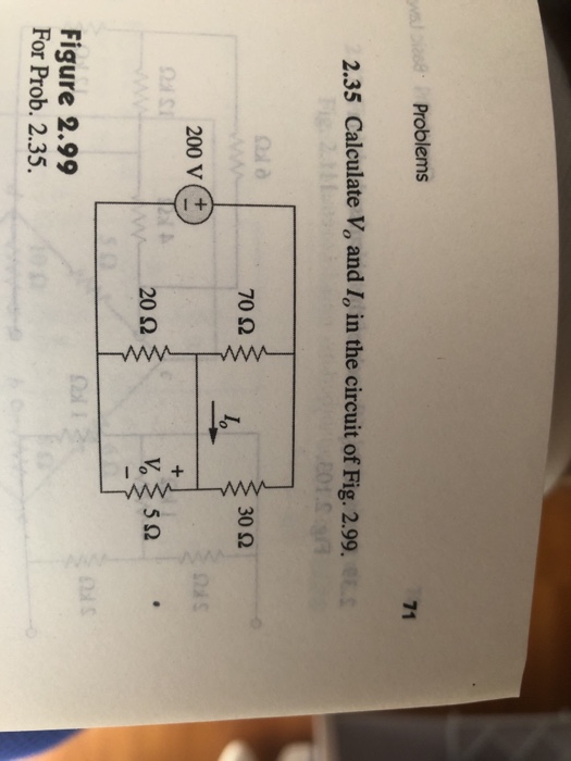 Solved Problems 71 2.35 Calculate V, and I, in the circuit | Chegg.com