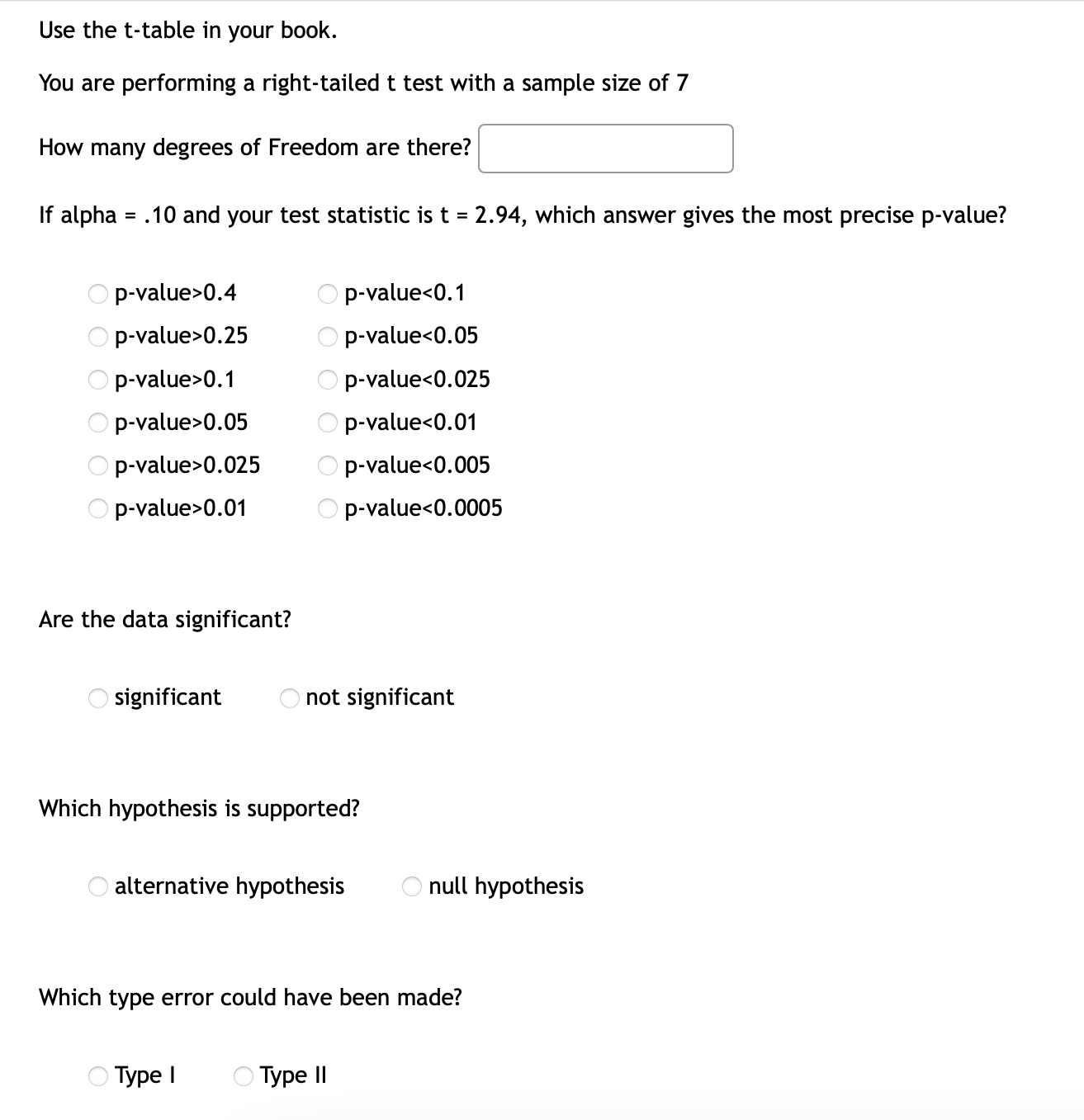 Solved Use the t-table in your book. You are performing a | Chegg.com