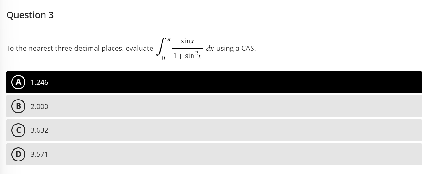 Solved To the nearest three decimal places, evaluate | Chegg.com