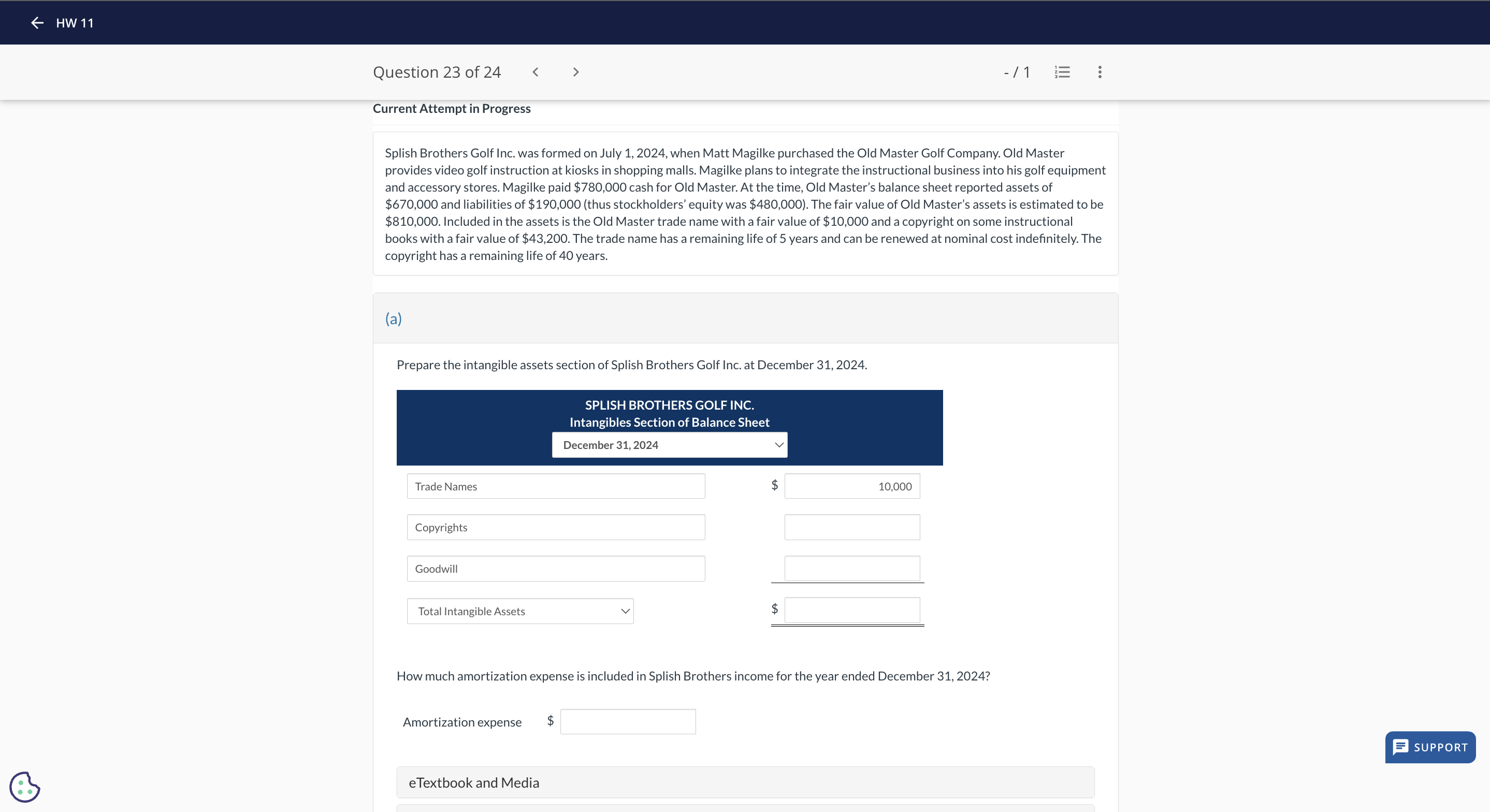 Solved Splish Brothers Golf Inc. was formed on July 1, 2024, | Chegg.com